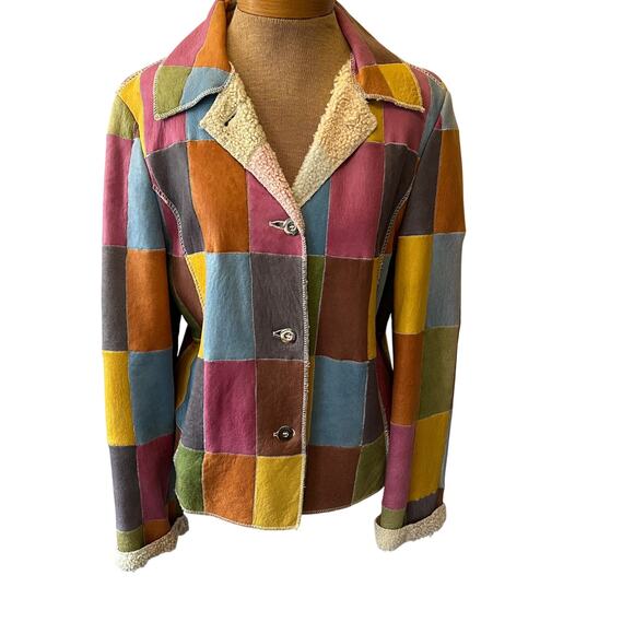 Christ | Jackets & Coats | Vintage 7s Christ Patchwork Leather Jacket ...